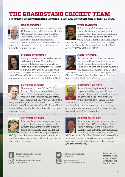 THE GRANDSTAND CRICKET TEAM - PressReader