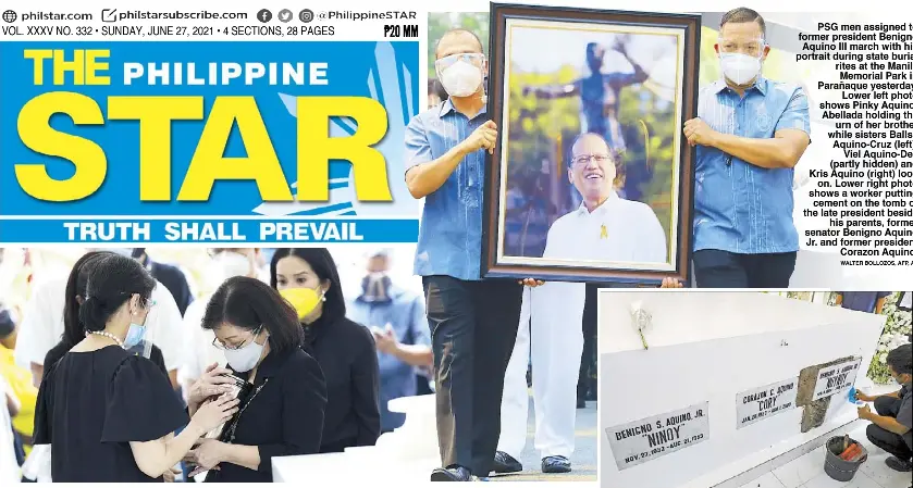 Noynoy laid to rest beside Ninoy, Cory - PressReader