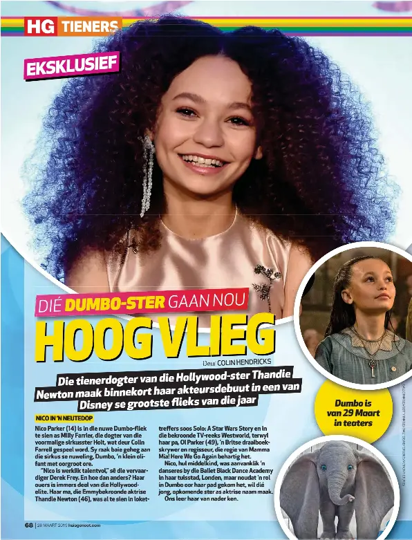 Nico Parker (regs) gaan kykers in die nuwe Disney-fliek, Dumbo, bekoor - PressReader