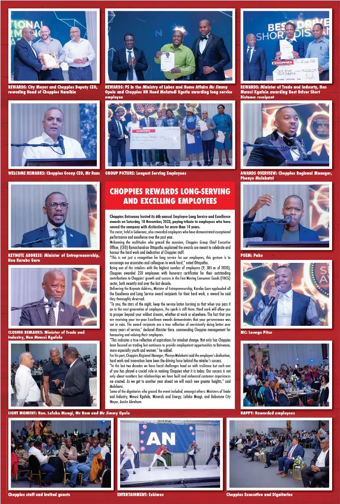 CHOPPIES REWARDS LONG-SERVING AND EXCELLING EMPLOYEES - PressReader