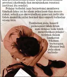 Tangani faktor senyap lahirkan pembuli di institusi pengajian tinggi - PressReader