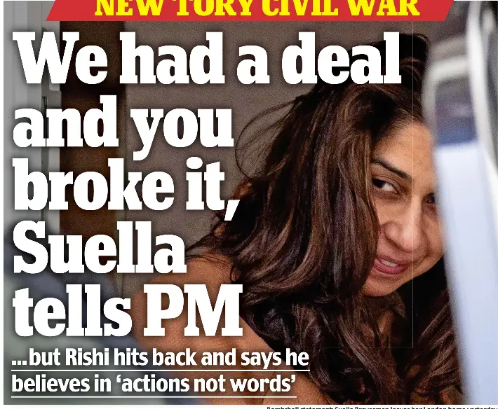 We had a deal and you broke it, Suella tells PM - PressReader