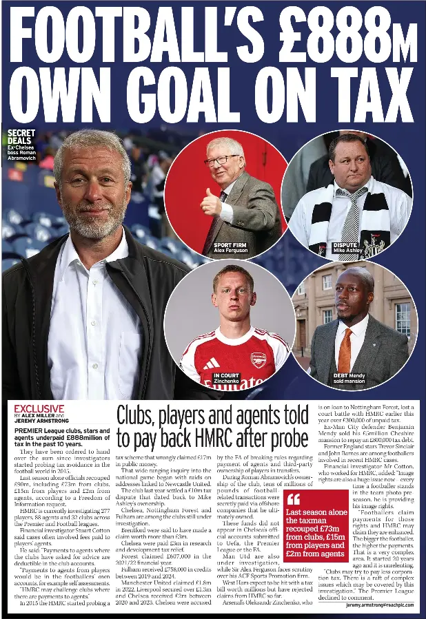 FOOTBALL’S £888M OWN GOAL ON TAX - PressReader