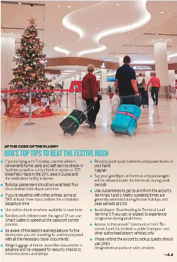 AT THE CORE OF THE FLURRY DXB’S TOP TIPS TO BEAT THE FESTIVE RUSH - PressReader