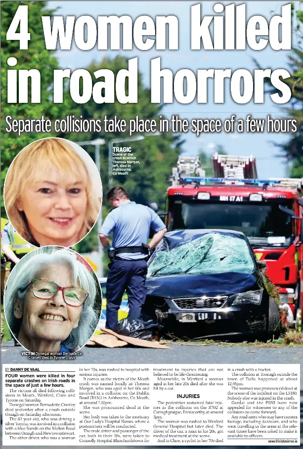 4 women killed in road horrors - PressReader