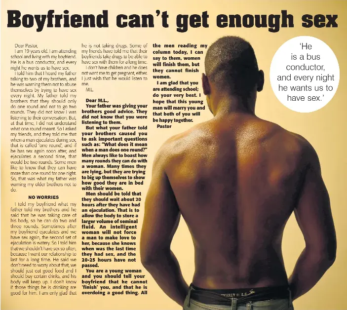 Boyfriend can’t get enough sex - PressReader