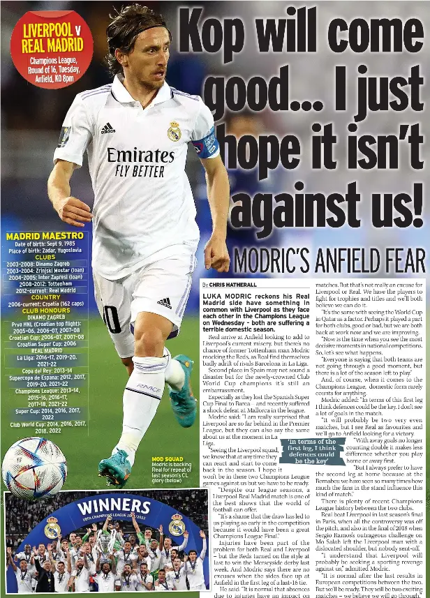 Kop will come good... I just hope it isn’t against us! - PressReader