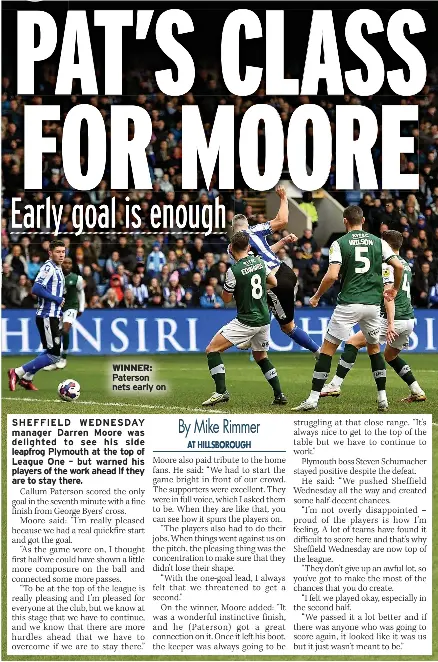 PAT’S CLASS FOR MOORE - PressReader