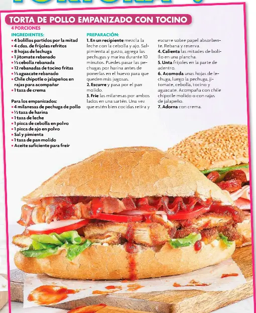 TORTA DE POLLO EMPANIZADO CON TOCINO - PressReader