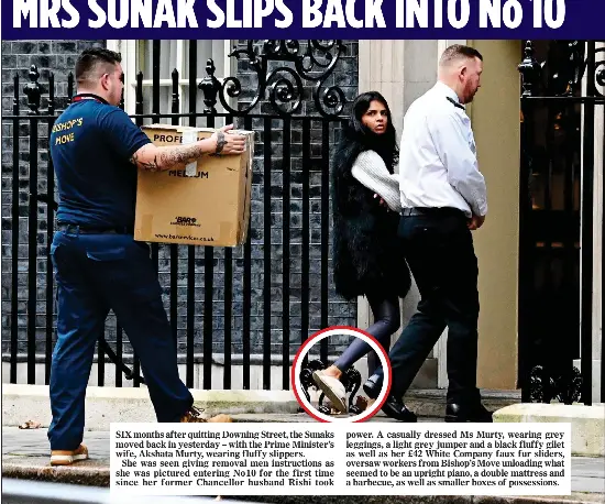 MRS SUNAK SLIPS BACK INTO No 10 - PressReader