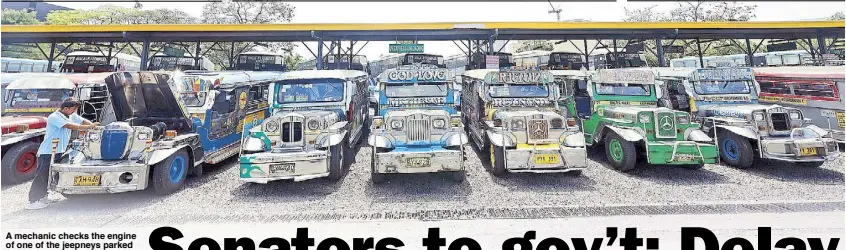 Senators to gov’t: Delay jeepney phaseout plan - PressReader