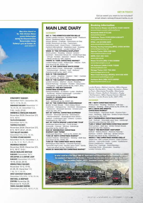 Your guide to the galas, special events and main line railtours - PressReader