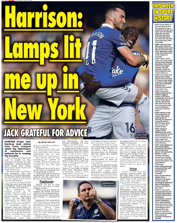 Harrison: Lamps lit me up in New York - PressReader