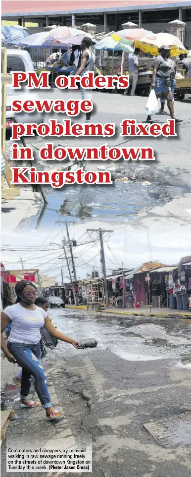 PM orders sewage problems fixed in downtown Kingston - PressReader