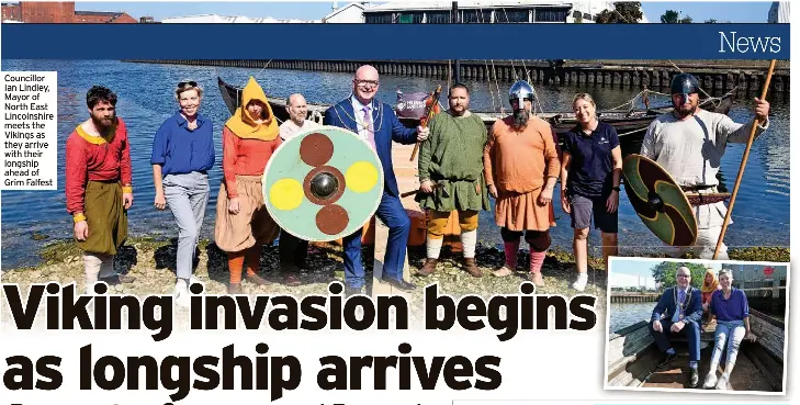 Viking invasion begins as longship arrives for Grim Falfest - PressReader