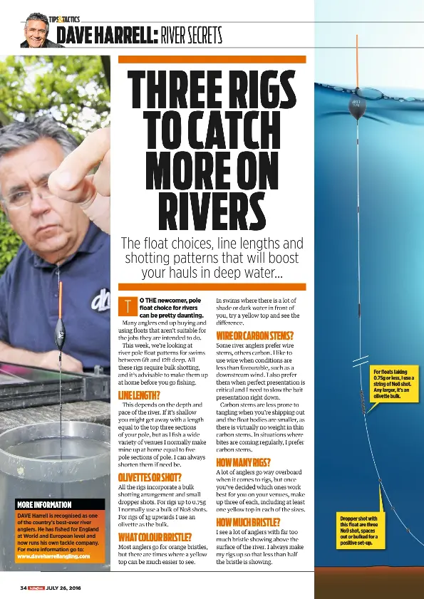 Dave Harrell My top three pole rigs for fishing deep rivers - PressReader