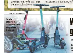 Wer haftet für falsch geparkte E-Scooter? - PressReader