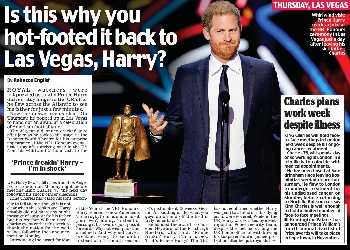 Is this why you hot-footed it back to Las Vegas, Harry? - PressReader