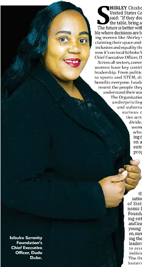 Dudu: Isibuko Serenity Foundation’s trailblaze­r - PressReader