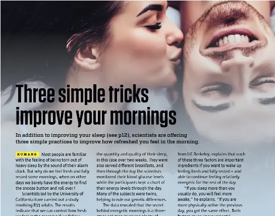 Three simple tricks improve your mornings - PressReader