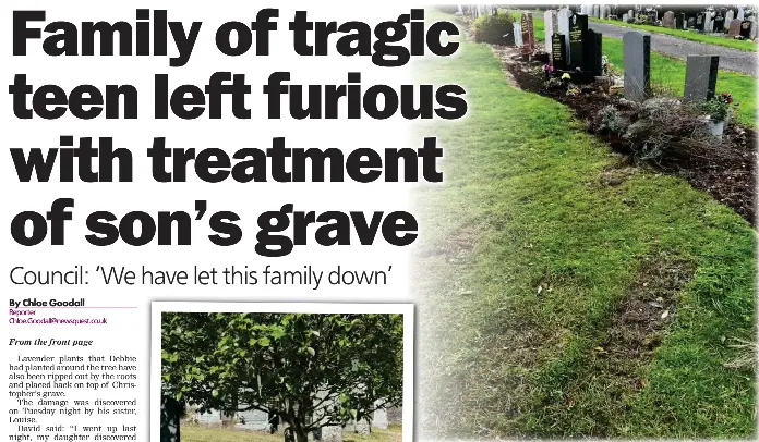 Family of tragic teen left furious with treatment of son’s grave ...
