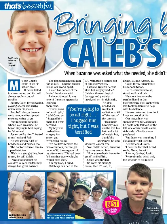 Bringing back Caleb’s smile - PressReader