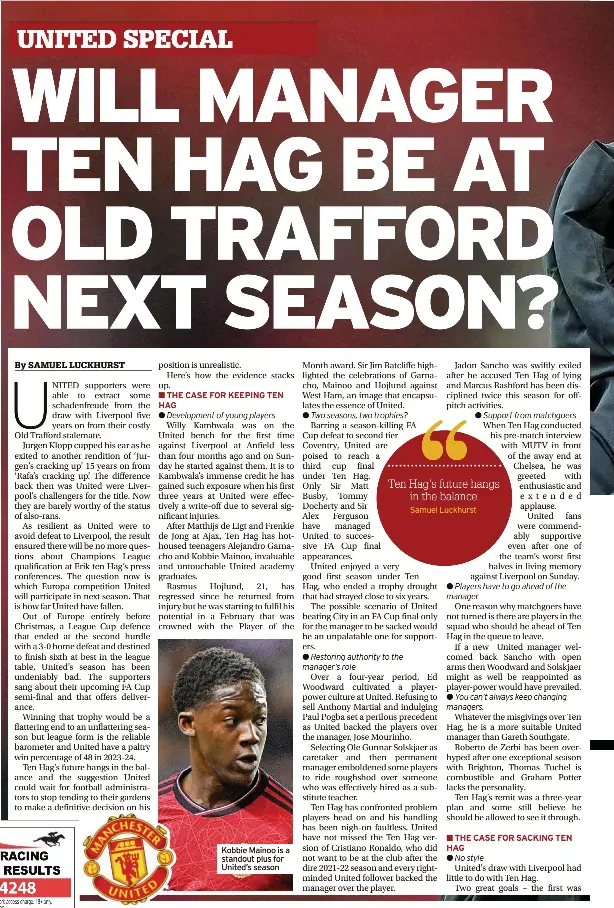 WILL MANAGER TEN HAG BE AT OLD TRAFFORD NEXT SEASON? - PressReader