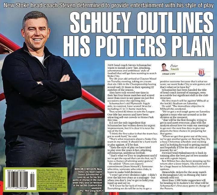 SCHUEY OUTLINES HIS POTTERS PLAN - PressReader