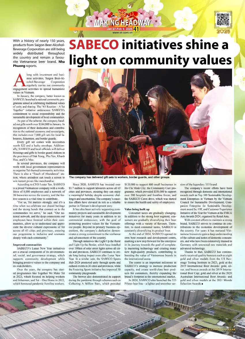 SABECO initiative­s shine a light on community values - PressReader