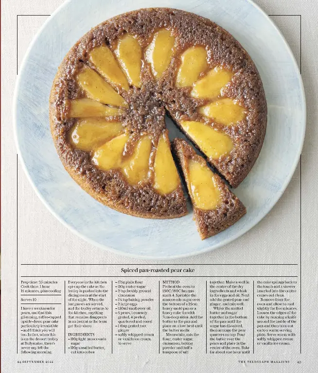 Spiced pan-roasted pear cake - PressReader