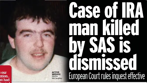 Case of IRA man killed by SAS is dismissed - PressReader