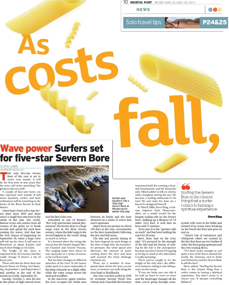 Wave power Surfers set for five-star Severn Bore - PressReader