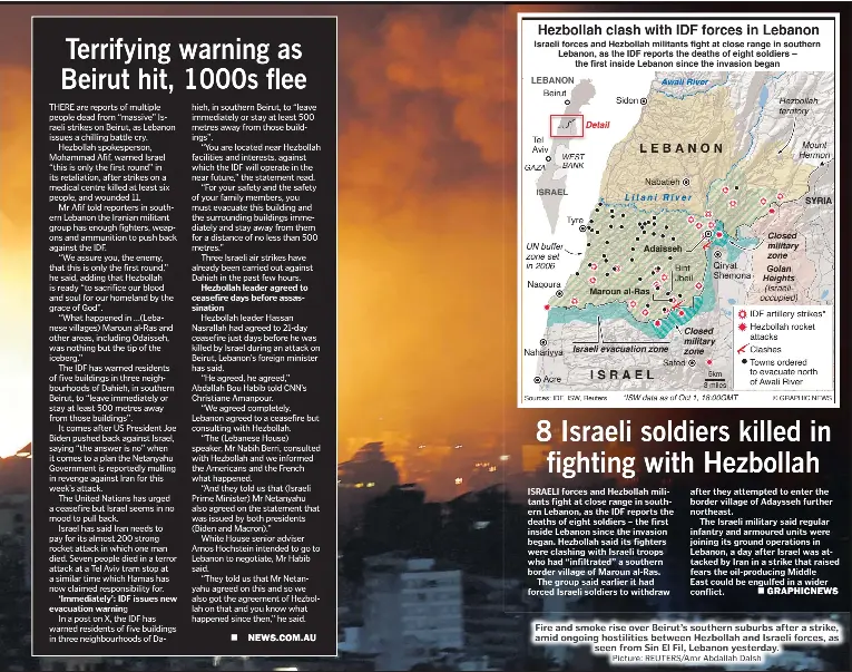 Terrifying warning as Beirut hit, 1000s flee - PressReader