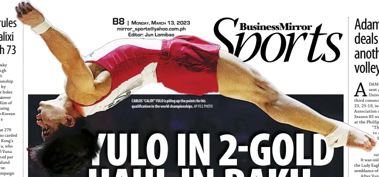 YULO IN 2-GOLD HAUL IN BAKU - PressReader