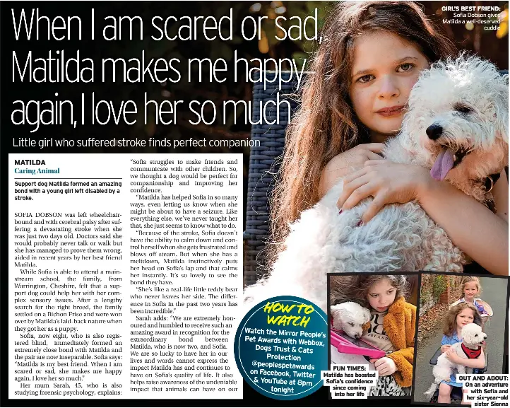 When I am scared or sad, Matilda makes me happy again,i love her so ...