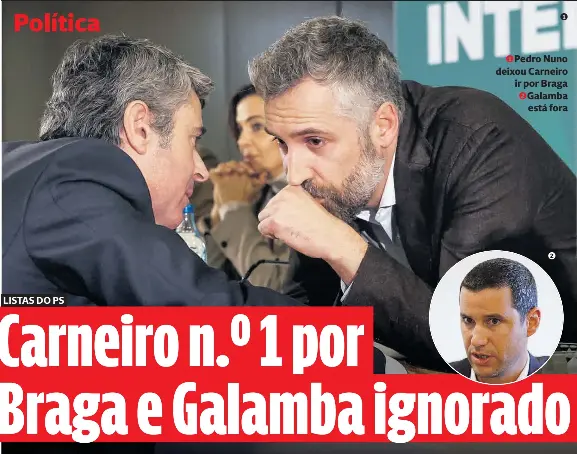 Carneiro n.º 1 por Braga e Galamba ignorado - PressReader