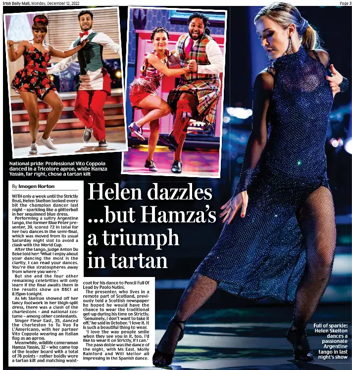 Helen dazzles ...but Hamza’s a triumph in tartan - PressReader