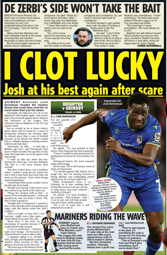 I CLOT LUCKY - PressReader