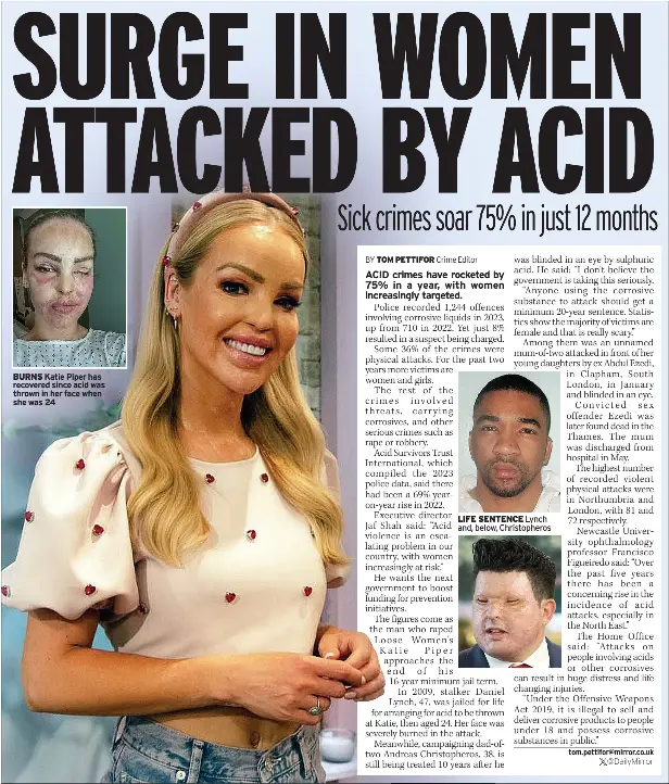 SURGE IN WOMEN ATTACKED BY ACID - PressReader