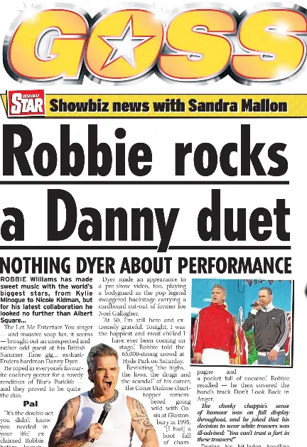 Robbie rocks a Danny duet - PressReader