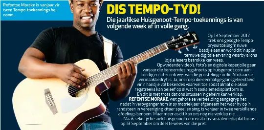 Dis Tempotyd! Refentse Morake benoem vir twee HGTempo’s - PressReader