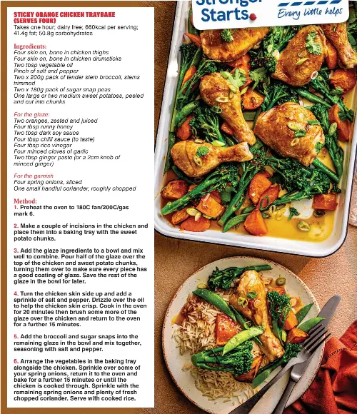 STICKY ORANGE CHICKEN TRAYBAKE (SERVES FOUR) - PressReader