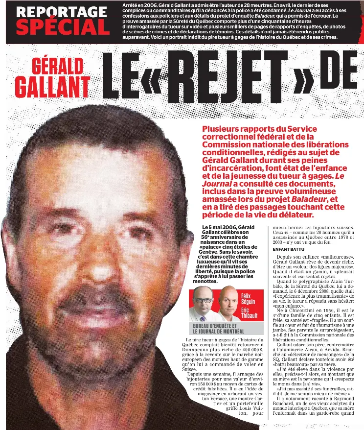 GÉRALD GALLANT RACONTE SES 28 MEURTRES - PressReader